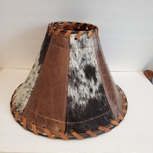 Handmade | Accents | Brown Leather And Cowhide Hand Laced Western ...